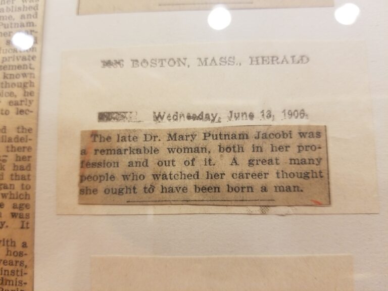 Archival Gems: Remembering Dr. Mary Putnam Jacobi – Robin E. Jensen